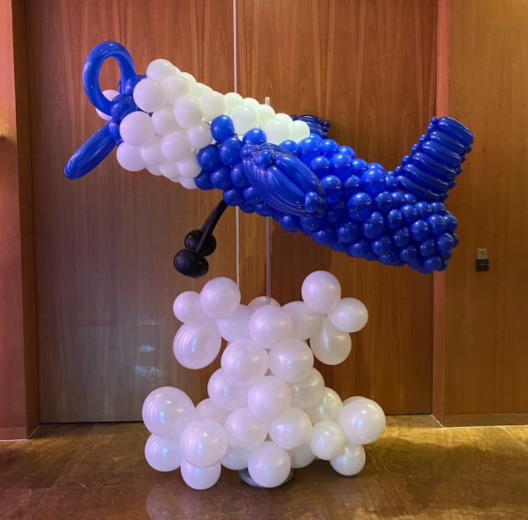 Airplane Balloon Decoration - Balloon Blasters 24/7 Delivery